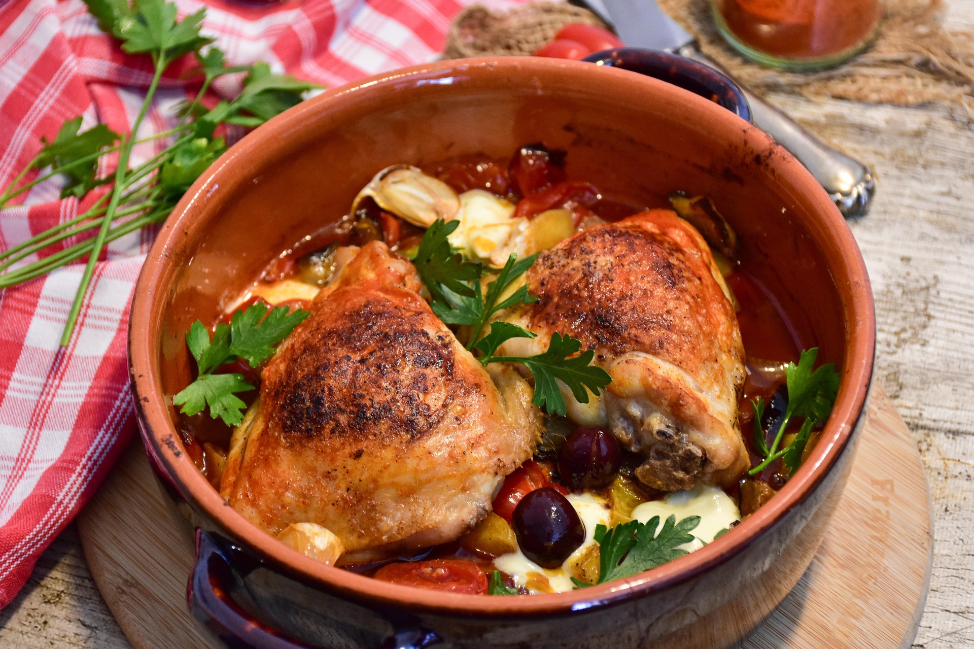 Pui în stil mediteraneean